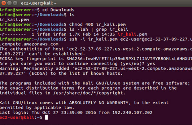 Configuring Kali Linux on Amazon AWS Cloud for FREE